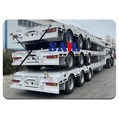 China SAIL Customizable Heavy Duty Hydraulic Gooseneck Lowboy Semi Trailer 50-100 Ton 2-5 Axle for sale