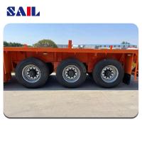 China SAIL 40ft Flatbed Semi Trailer Second Hand 3 Axles 30T-60T Capacity Q345 Steel for sale