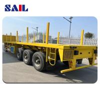 China SAIL 40ft Flatbed Semi Trailer Second Hand 3 Axles 30T-60T Capacity Q345 Steel for sale
