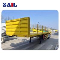 China SAIL 40ft Flatbed Semi Trailer Second Hand 3 Axles 30T-60T Capacity Q345 Steel for sale