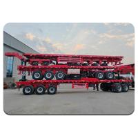 China SAIL Custom 13.6m 3 Axle 40ft Low Flatbed Semi Trailer for Heavy Equipment Transport for sale