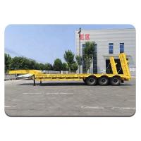 China SAIL Customizable 3 Axle Low Bed Semi Trailer 50-70 Ton Gooseneck Heavy Equipment Transporter for sale
