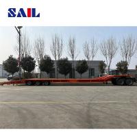 China SAIL 13.6m 3 Axle 40ft Low Bed Semi Trailer for Heavy Equipment Transport for sale
