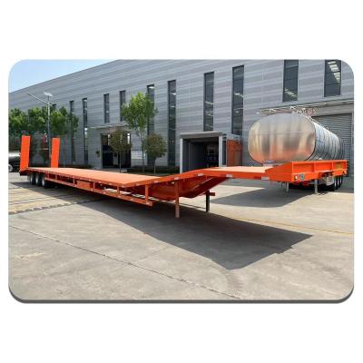 China SAIL Customizable Steel Gooseneck Lowbed Semi Trailer 3 Axle 4 Axle Flatbed Truck Trailer for Heavy Equipment Transport for sale