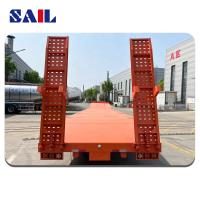 China SAIL Customizable Steel Gooseneck Lowbed Semi Trailer 3 Axle 4 Axle Flatbed Truck Trailer for Heavy Equipment Transport for sale