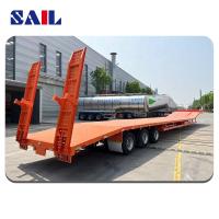 China SAIL Customizable Steel Gooseneck Lowbed Semi Trailer 3 Axle 4 Axle Flatbed Truck Trailer for Heavy Equipment Transport for sale