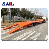 China SAIL Customizable Steel Gooseneck Lowbed Semi Trailer 3 Axle 4 Axle Flatbed Truck Trailer for Heavy Equipment Transport for sale