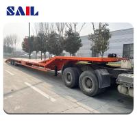 China SAIL Customizable Steel Gooseneck Lowbed Semi Trailer 3 Axle 4 Axle Flatbed Truck Trailer for Heavy Equipment Transport for sale