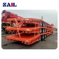 China SAIL 13.6m 3 Axle 40ft Container Flatbed Semi Trailer 10001-15000kg Payload OEM for sale