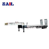 China SAIL Custom 13.6m 3-Axle 40ft Steel Low Bed Lowbed Semi Trailer for Heavy Equipment Transport for sale