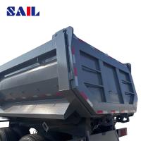 China SAIL Custom 8x4 3 Axles Howo Shanqi Diesel Tipper Dump Trailer 8.3m Steel Semi Trailer for sale