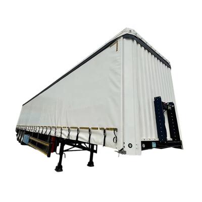 China SAIL OEM Custom 40Ft Steel Flatbed Side Curtain Semi Trailer 60 Tons Cargo Transport for sale