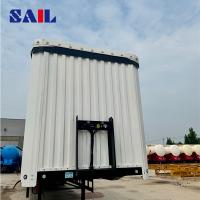 China SAIL 3 Axle 40 Ton 40ft 13.75m Steel Side Curtain Semi Trailer Flatbed Cargo Van for sale