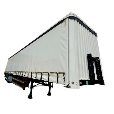 China SAIL 3 Axle 40 Ton 40ft Steel Van Box Side Curtain Semi Trailer Truck for sale