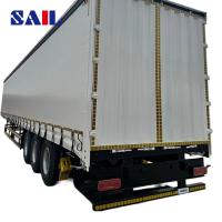 China SAIL 3 Axle 40 Ton 40ft Steel Van Box Side Curtain Semi Trailer Truck for sale