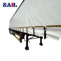 China SAIL 3 Axle 40 Ton 40ft Steel Van Box Side Curtain Semi Trailer Truck for sale