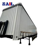 China SAIL 3 Axle 40 Ton 40ft Steel Van Box Side Curtain Semi Trailer Truck for sale