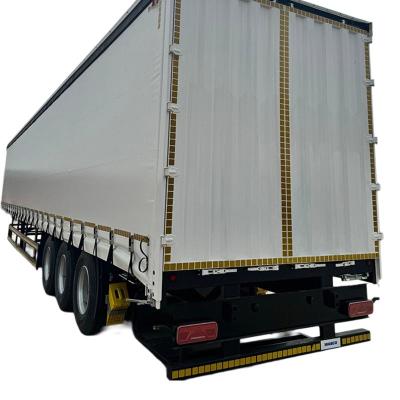 China SAIL 3 Axle 40 Ton 40ft Steel Van Box Side Curtain Semi Trailer for Logistics Cargo Transport OEM for sale