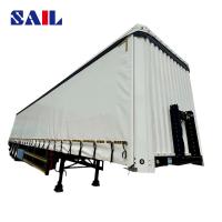 China SAIL 3 Axle 40 Ton 40ft Steel Van Box Side Curtain Semi Trailer for Logistics Cargo Transport OEM for sale