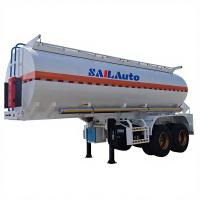 China SAIL Customizable Used 3 Axle 40000L Aluminum Alloy Fuel Tank Trailer 25 Ton Capacity for sale