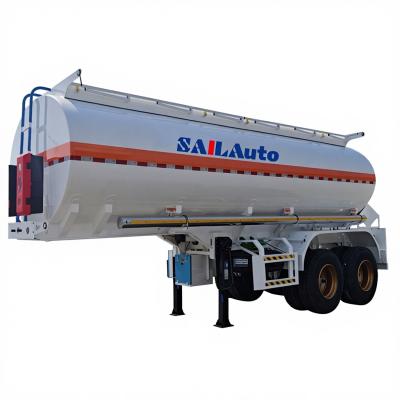 China SAIL Customizable Used 3 Axle 40000L Aluminum Alloy Fuel Tank Trailer 25 Ton Capacity for sale