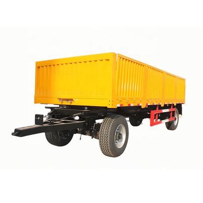 China SAIL Customizable 20ft 30ton Full Connection Drawbar Towing Side Tipper Container Dumper Full Trailer Dolly for sale