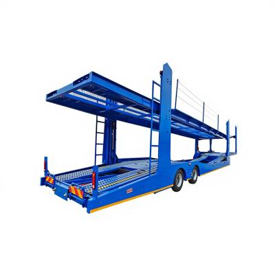 China 3 Axle Double Deck Car Carrier Semi Trailer 5 10 Car Transporter Hauler Steel Material for sale