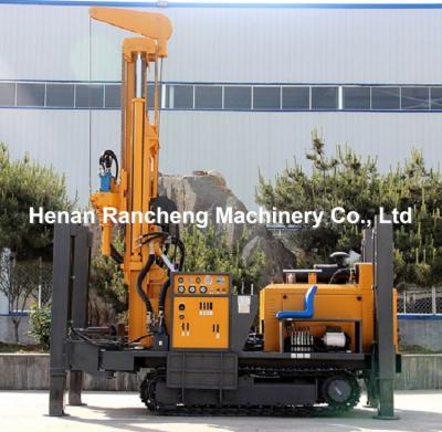 China Crawler Mounted Water Well Drilling Rig 260m Depth Hydraulic Rock Drill Pneumatic Impact Drilling Machine For Boreholes for sale