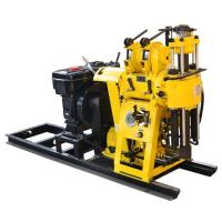 China 130m / 200m Depth Hydraulic Borehole Drilling Equipment With Mud Pump for sale