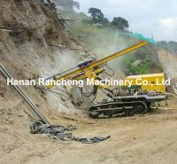 China 60m Small Crawler Type DTH Rotary Blasting Mounted Borehole Portable Mining Pneumatic Borehole Directional Machine for sale