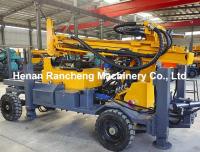 China High Efficiency Four Wheel Trailer Mounted Borehole Drilling Machine 220m Depth Powerful 65KW Engine for sale
