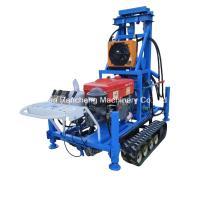 China Rubber Crawler Mounted Portable Water Well Drilling Machine 150m Depth 50mm Drill Dia for sale