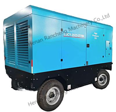 China LGCY-25/23-27/18K 360HP Cu-mmins Two-Stage Diesel Screw Portable Air Compressor For Jack Hammer / Drilling Rig for sale