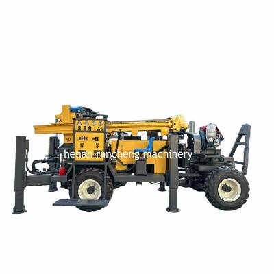 China High Efficiency Four Wheel Trailer Mounted Borehole Drilling Machine 220m Depth Powerful 65KW Engine for sale