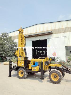 China Max 220m 4 Wheels Diesel Trailer Type Water Well Drilling Rig Machine for sale