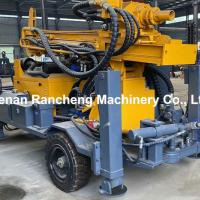 China 220m 65KW Quanchai Engine Wheel Mounted Water Well Drilling Rig With 13T Lifting Force for sale