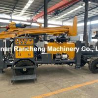 China 220m 65KW Quanchai Engine Wheel Mounted Water Well Drilling Rig With 13T Lifting Force for sale