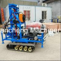 China 150m Depth Percussive And Rotating Type Rubber Crawler Mounted Water Drilling Rig for sale