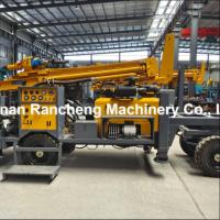 China 220m Bore Depth Wheel Mounted Water Well Drilling Rig With 13T Lifting Force for sale