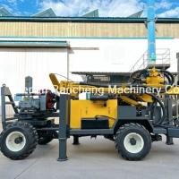 China 220m Four-Wheel Drive Trailer Mounted Borehole Water Well Drilling Rig Machine for sale