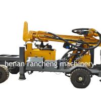 China Wheel Trailer Mounted Borehole 220m Deep Water Well Drilling Rig Machine for sale