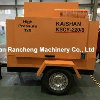 China 1400kg Portable Diesel Screw Air Compressor 55KW For 8Bar Work Pressure for sale