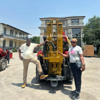 China 200/260m 254mm Tractor Mounted Four Wheels Big Power Water Well Drilling Rig for sale