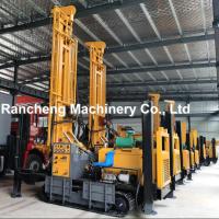 China 680m Automatic Crawler Mounted Diesel Engine Borehole DTH Pneumatic Water Well Drilling Rig Machine for sale