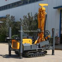 China Hydraulic outrigger depth 400m hard rock drilling rubber crawler water well drilling rig for sale