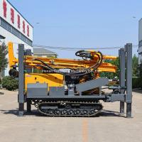 China Hydraulic outrigger depth 400m hard rock drilling rubber crawler water well drilling rig for sale
