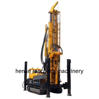 China High Hydraulic Support Legs 350m Crawler Borehole Water Well Drilling Rig With 91KW Engine for sale