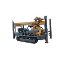China Hydraulic outrigger depth 400m hard rock drilling rubber crawler water well drilling rig for sale