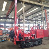 China 84KW Crawler Mounted Solar Pile Driver 4 Cylinders 20 - 100m Bore Depth for sale