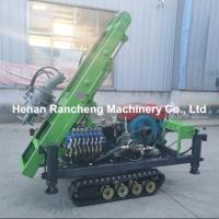 China 1.2T 30m 30HP Engine Power Crawler  Solar Pile Drive With 4 Hydraulic Legs for sale
